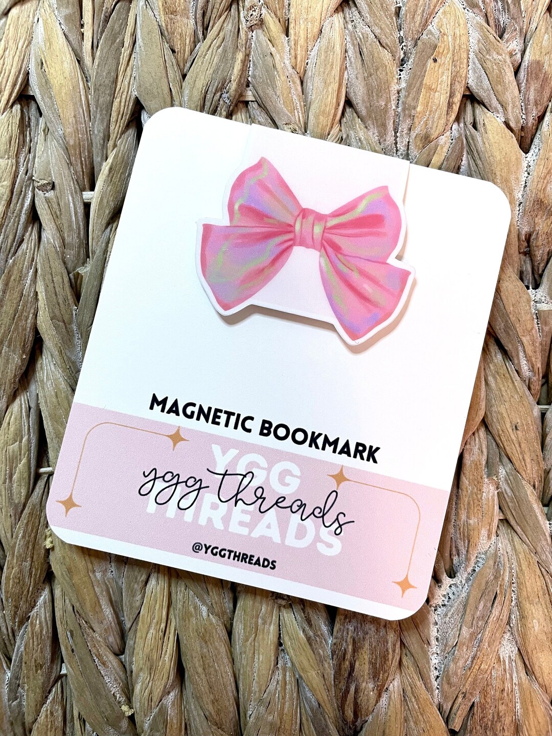 Pink Bow | Magnetic Bookmark | Page Marker | Planner Bookmark | Bookish ...