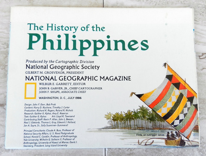 Vintage 1986 National Geographic Magazine Map of the History of the ...