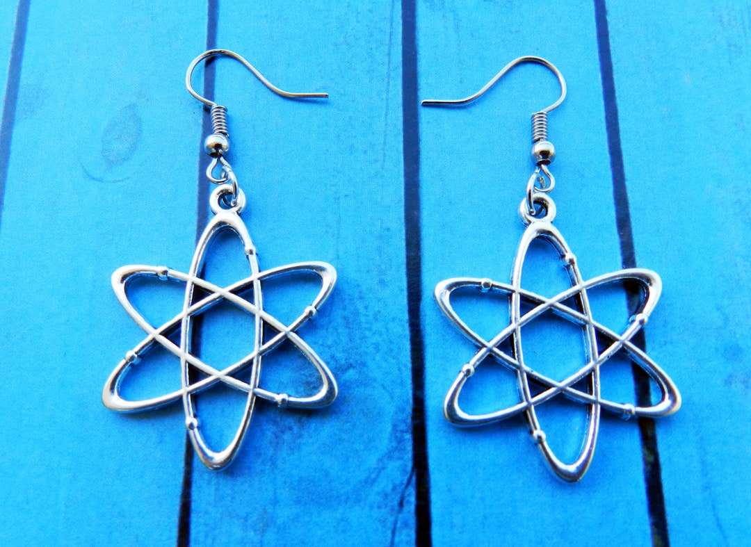 Atom Earrings, Science Earrings, Scientific Earrings, Birthday Gift ...
