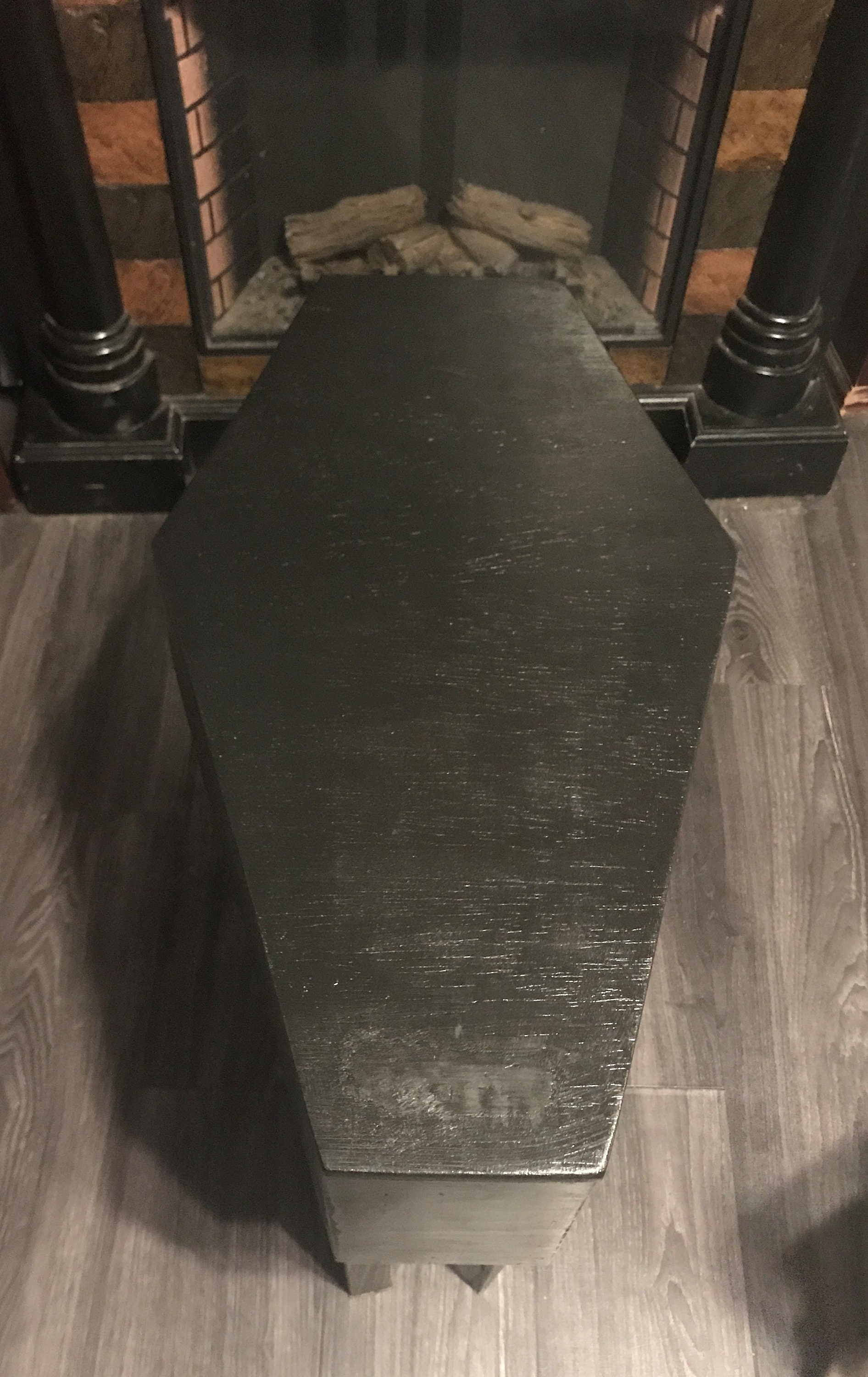 Coffin Table With Storage Solid Wood Table Dracula Style | Etsy