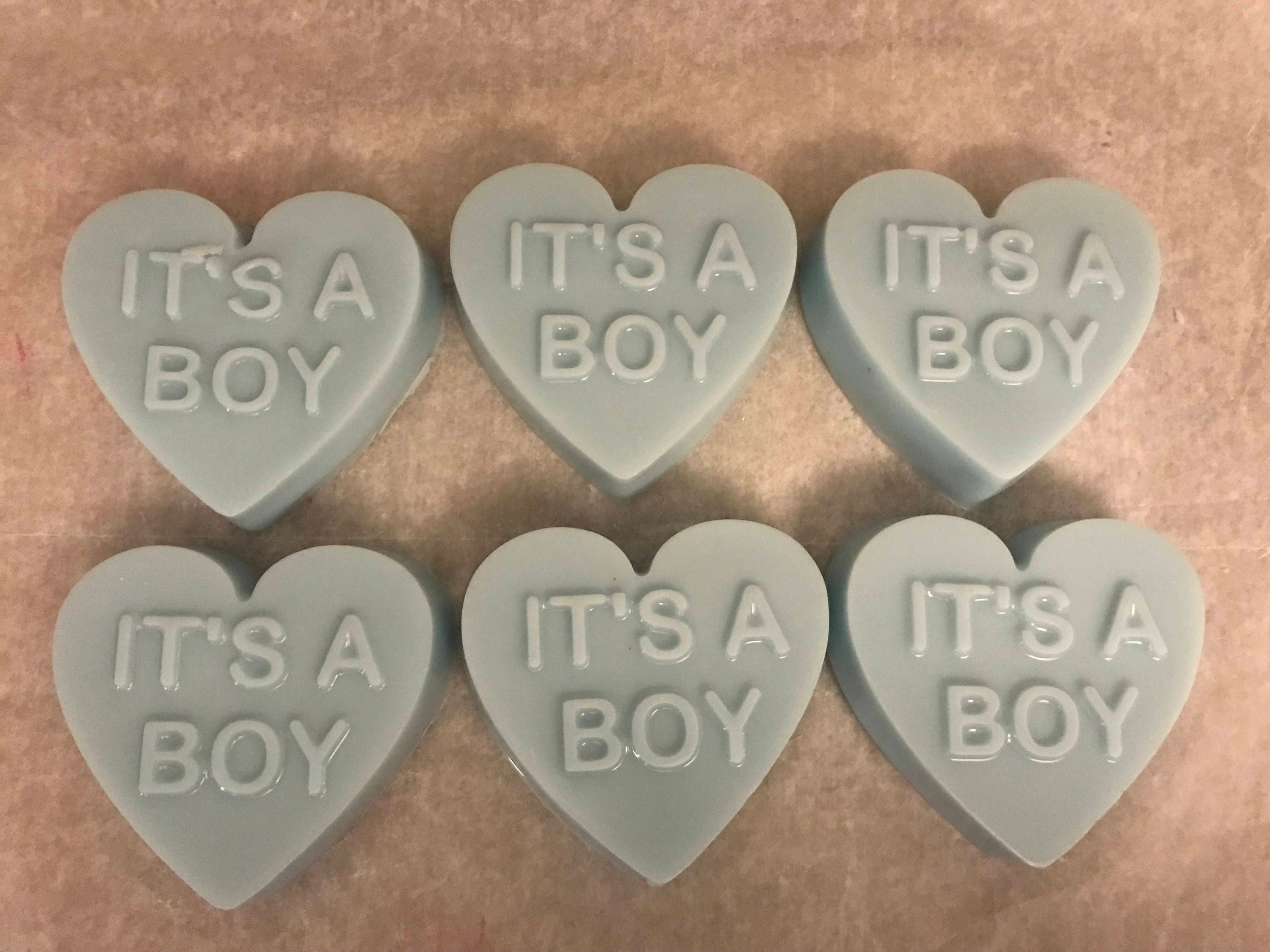 Gender Reveal Soap Baby Heart Soap 6 Bars Individually Wrapped Also ...