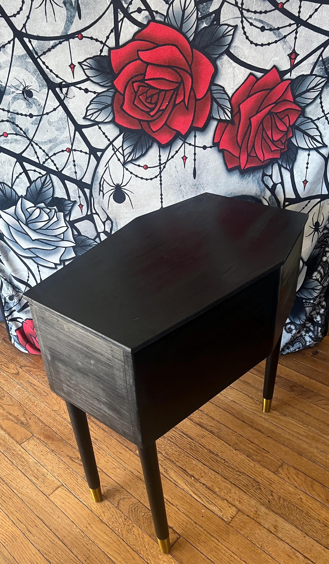 Coffin Table With Storage Solid Wood Table Dracula Style Gothic End ...