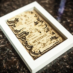 Game of Thrones Framed Map 5x7 - Etsy