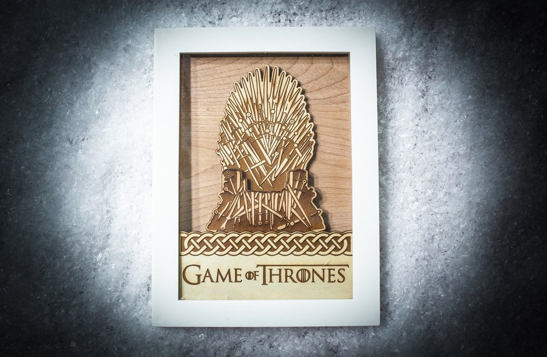 Game of Thrones Iron Throne Framed Map 5x7 - Etsy