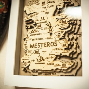 Game of Thrones Framed Map 5x7 - Etsy
