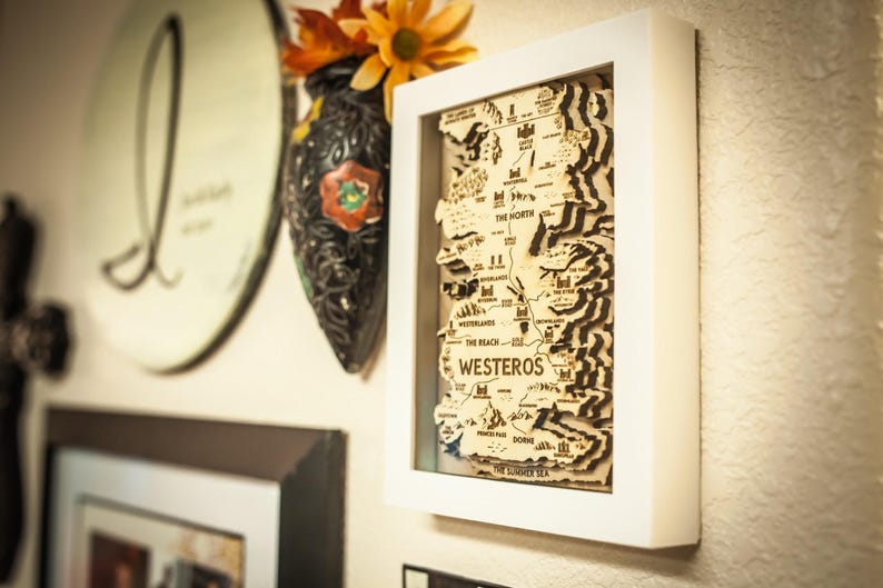 Game of Thrones Framed Map 5x7 - Etsy