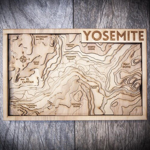 Mini Yosemite Valley Topographic Model | Etsy