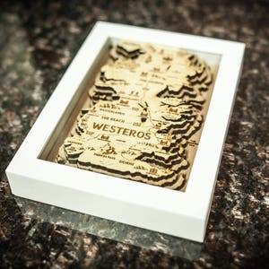 Game of Thrones Framed Map 5x7 - Etsy