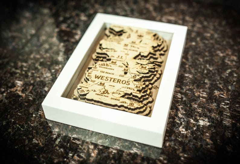 Game of Thrones Framed Map 5x7 - Etsy