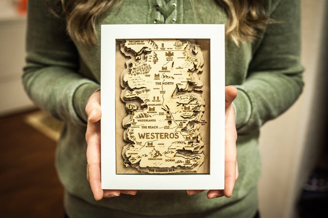 Game of Thrones Framed Map 5x7 - Etsy