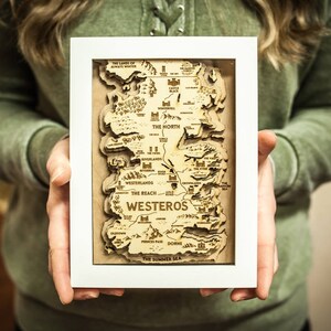 Game of Thrones Framed Map 5x7 - Etsy