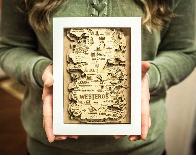 Game of Thrones Framed Map 5x7 - Etsy