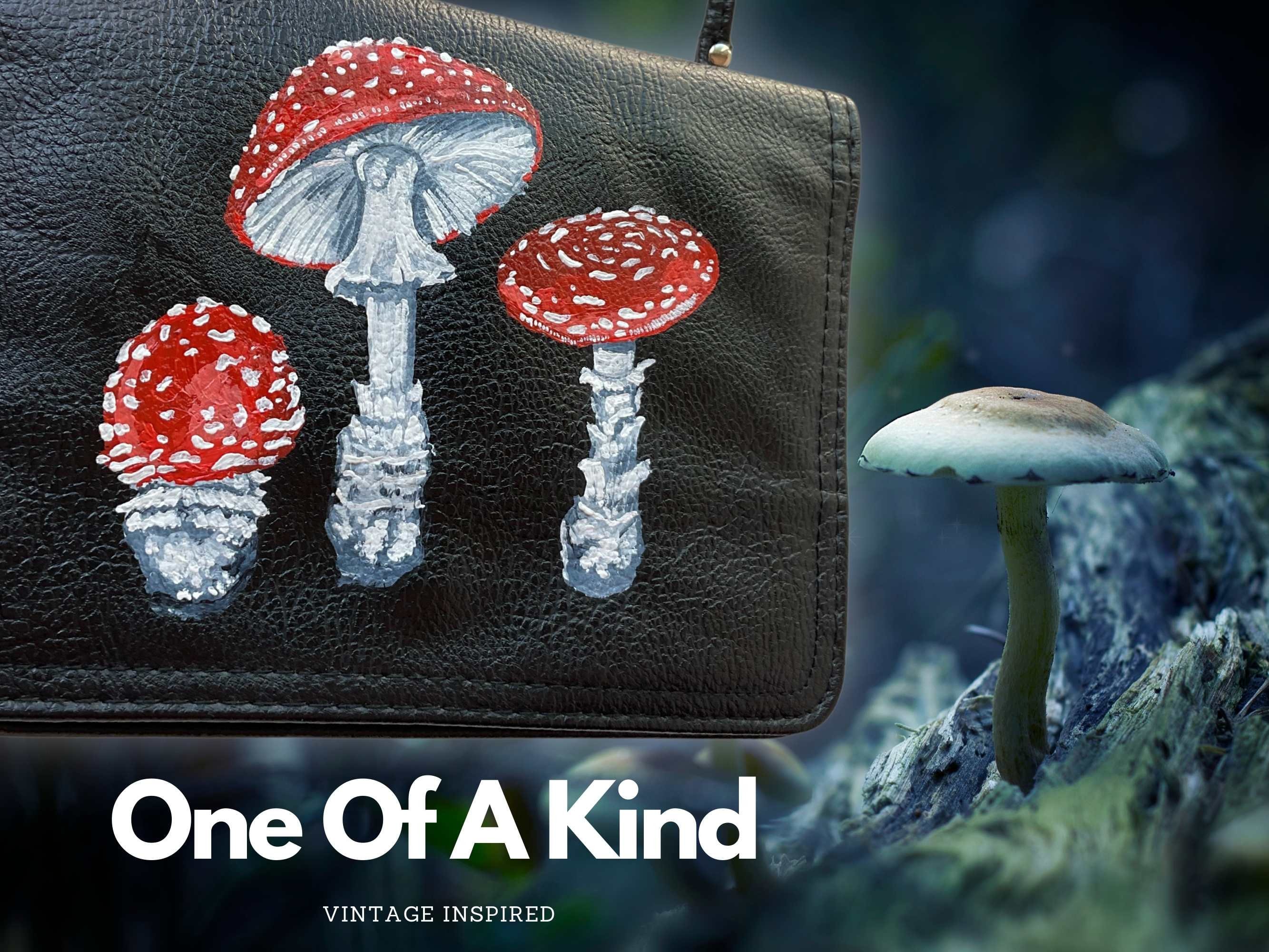 Amanita Mushroom Bag Magic Mushroom Purse Sustainable Hand Painted Faux ...