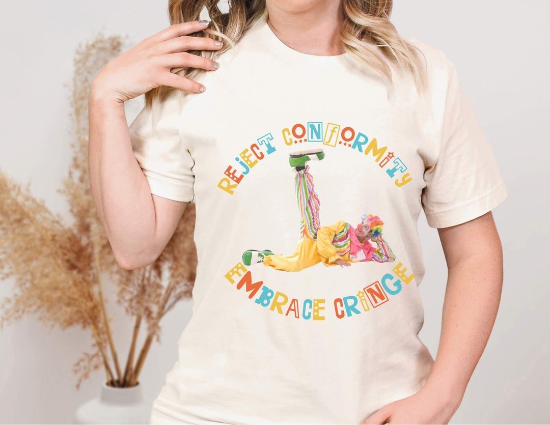 Clown Shirt | Funny Cringe Clown Core Meme Tshirt | Weird Oversized T ...