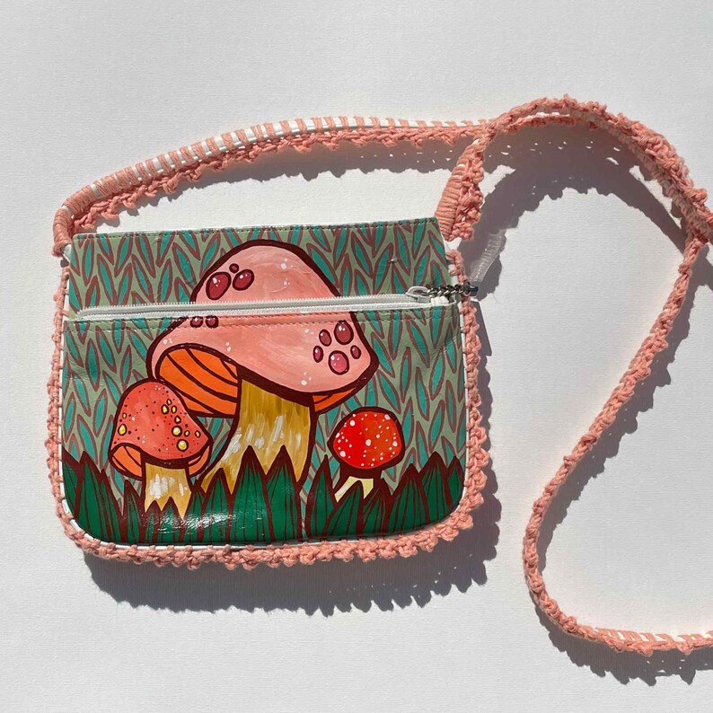 Mushroom Bag Crochet Magic Mushroom Purse Sustainable Hand - Etsy