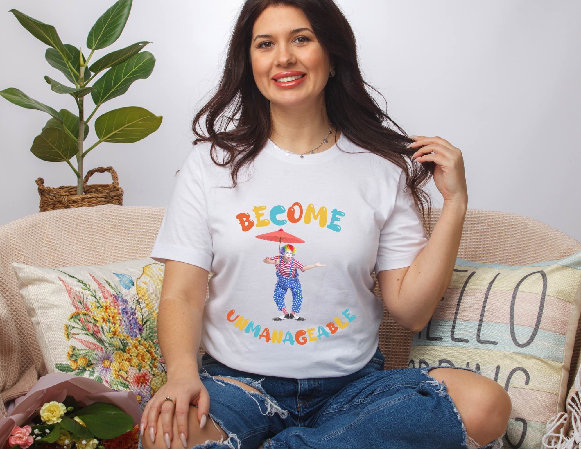 Clown Shirt Funny Clown Core Meme Tshirt Weird Oversized T Shirt Funny ...