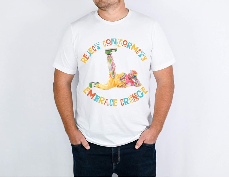 Clown Shirt Funny Cringe Clown Core Meme Tshirt Weird Oversized T Shirt ...
