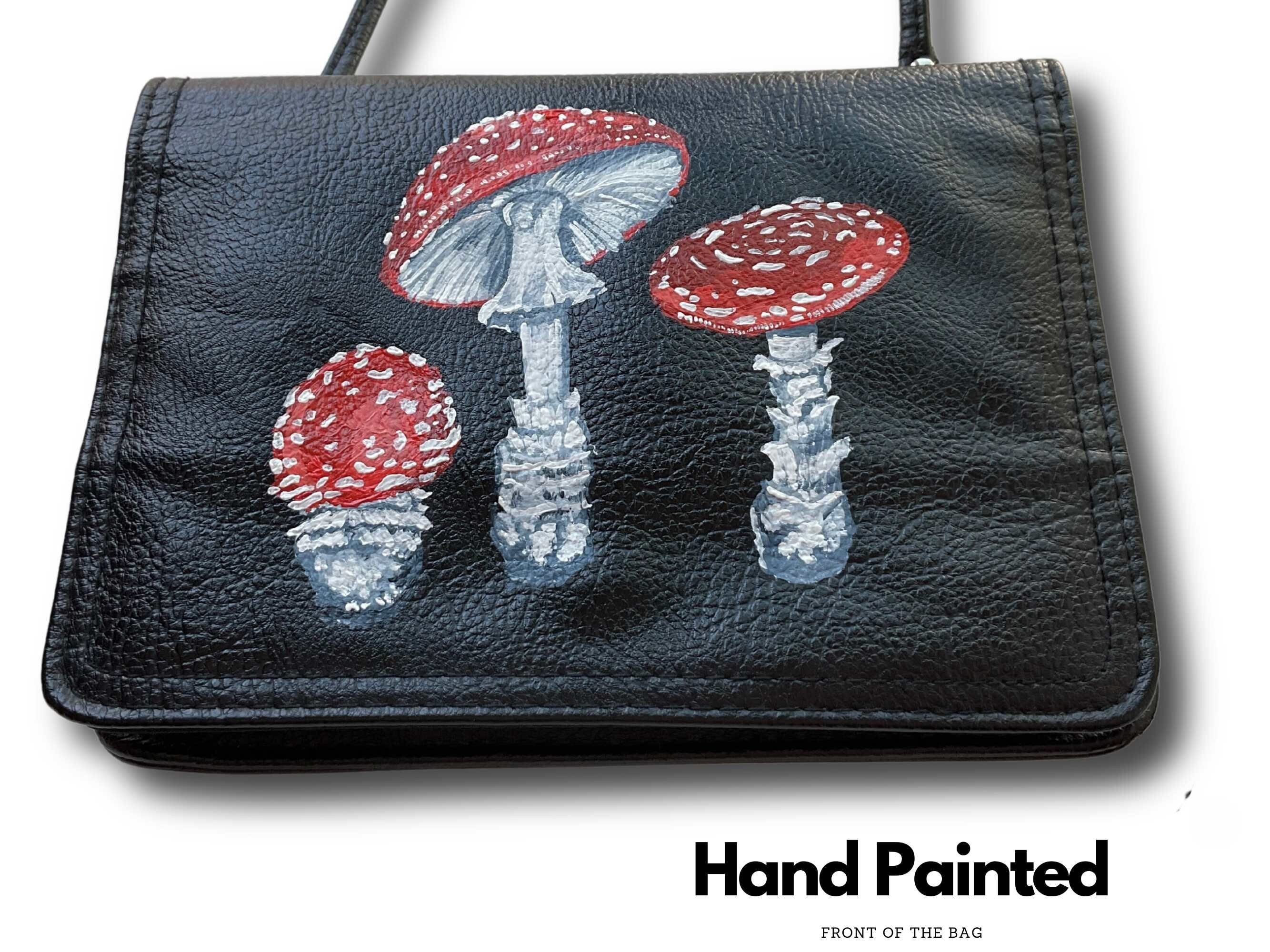 Amanita Mushroom Bag Magic Mushroom Purse Sustainable Hand Painted Faux ...