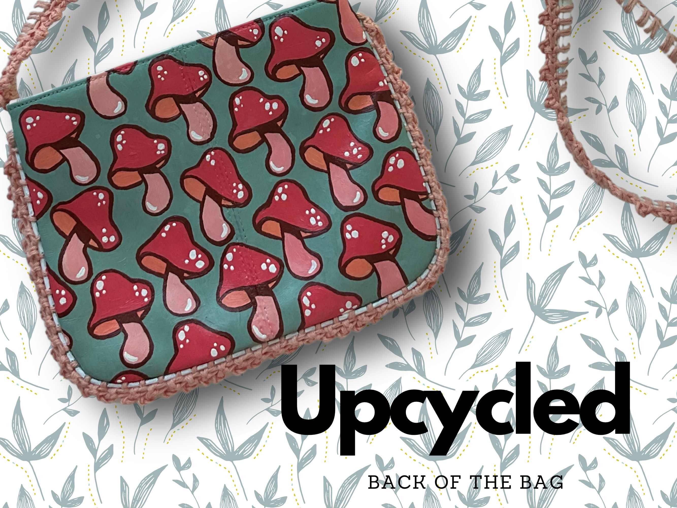 Mushroom Bag Crochet Magic Mushroom Purse Sustainable Hand Painted ...