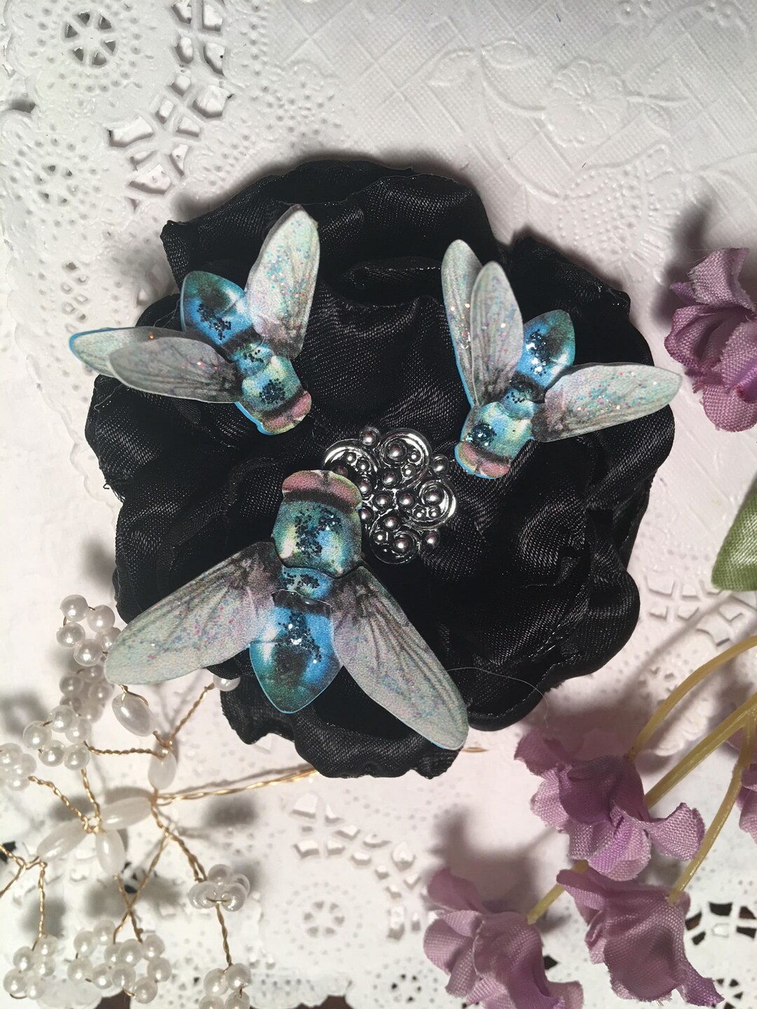 Come Fly With Me 3D Teal Flies 3 Pack 1" & 1/2" Darlingartbyvaleri ...