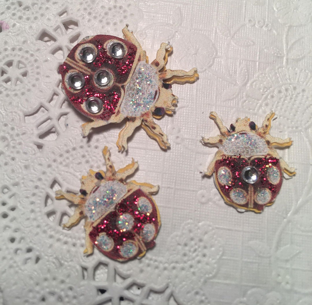 Gemstone Ruby Red Lady Bug 3D Crystals Journals Scrapbooking ...