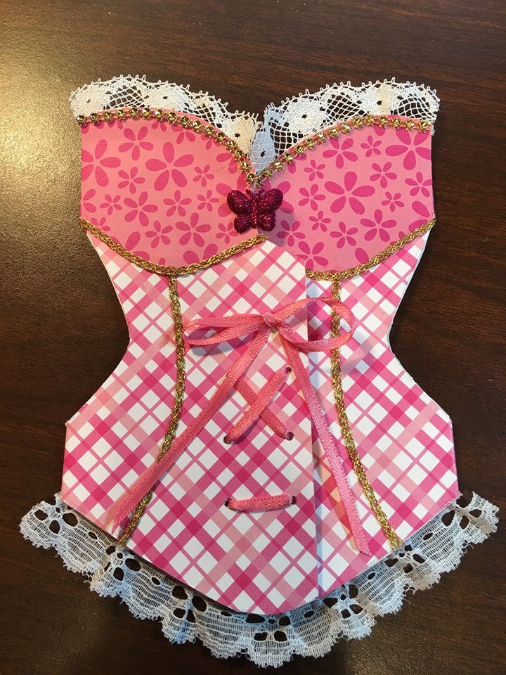 Corset Greeting Card Darlingartbyvaleri Scrapbooking Invitation Party ...
