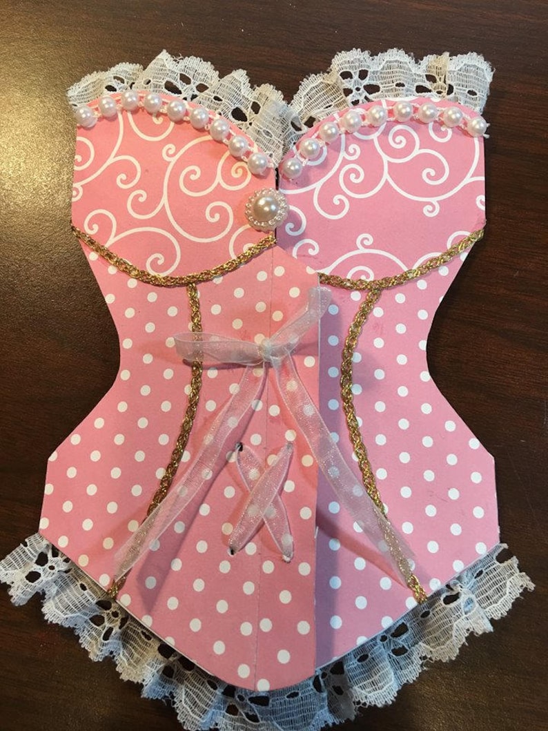 Corset Greeting Card Darlingartbyvaleri Scrapbooking - Etsy