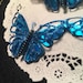 Holographic Royal Blue Paper Butterflies Embellishments Glitter Glass ...