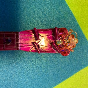 Pink Holographic Guitar Embellished Antique Filigree Jewelry - Etsy