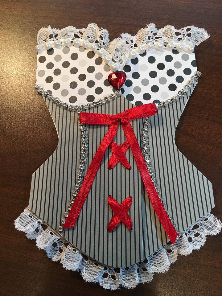 Corset Greeting Card Darlingartbyvaleri Scrapbooking - Etsy