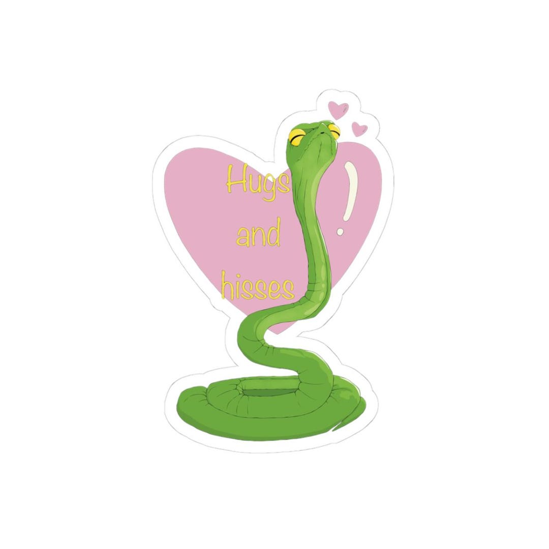 Green Snake Sticker | Hugs and Hisses Vinyl Decal - Etsy
