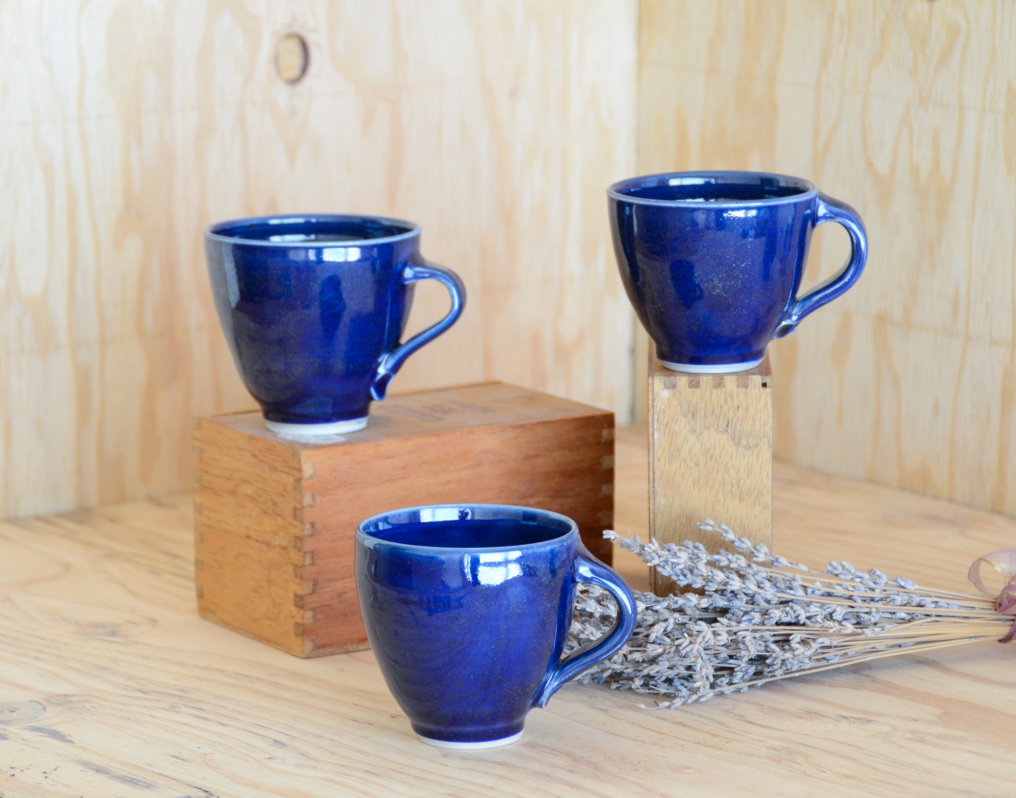 Blue Espresso Cup Latte Cappuccino Tea Flat White | Etsy