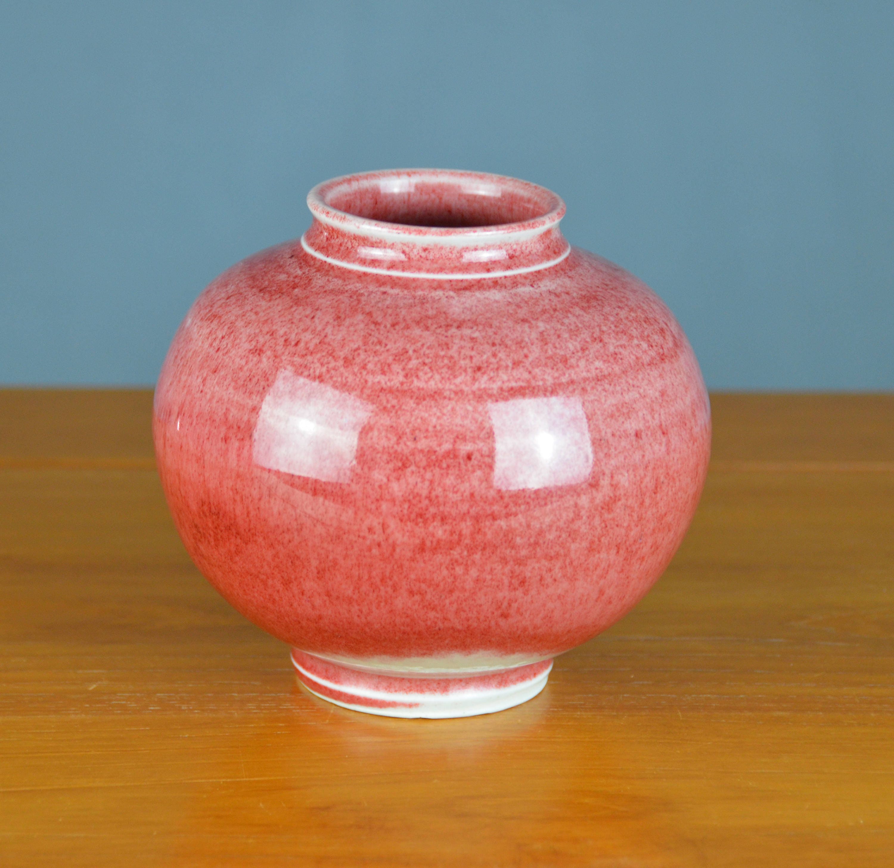 Red Ceramic Vase Hand Thrown Porcelain, Handmade Caldwell Pottery - Etsy