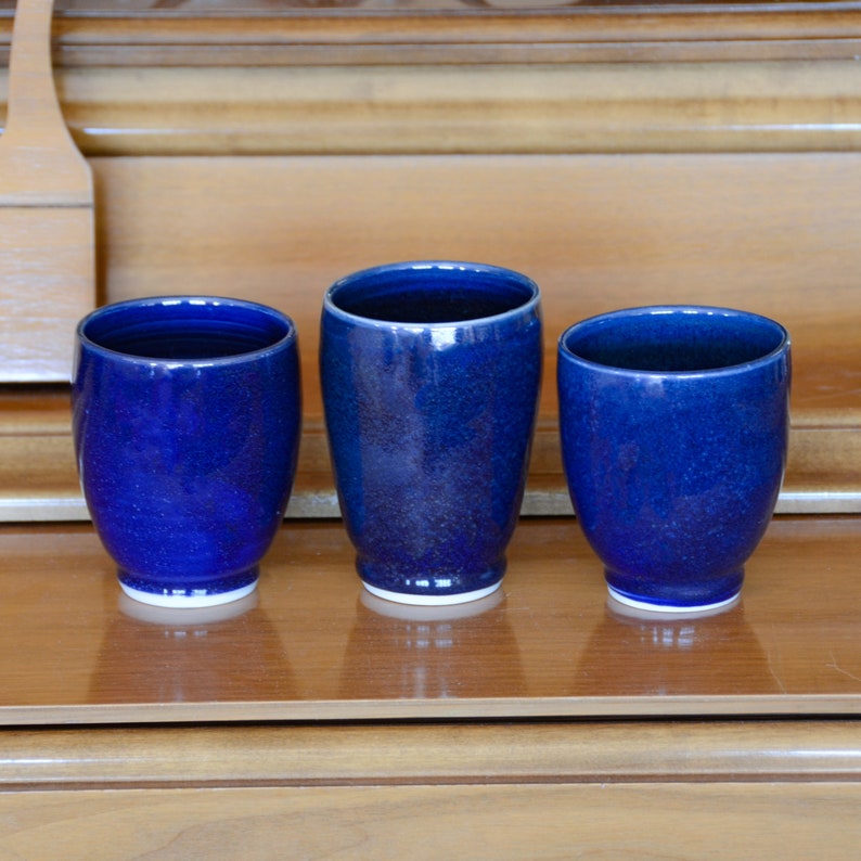 Ceramic Cup, Hand Thrown Porcelain Pottery, Handleless, Tumbler, Mugs ...
