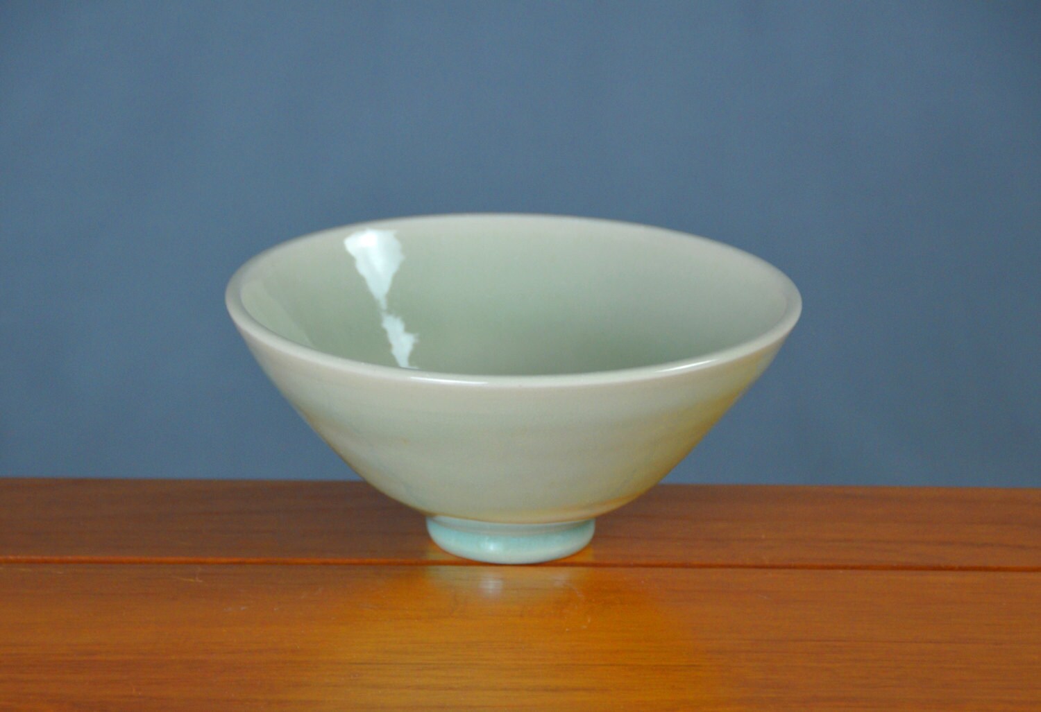 Light Blue Ceramic Bowl, Hand Thrown Porcelain Pottery, Cereal, Soup ...