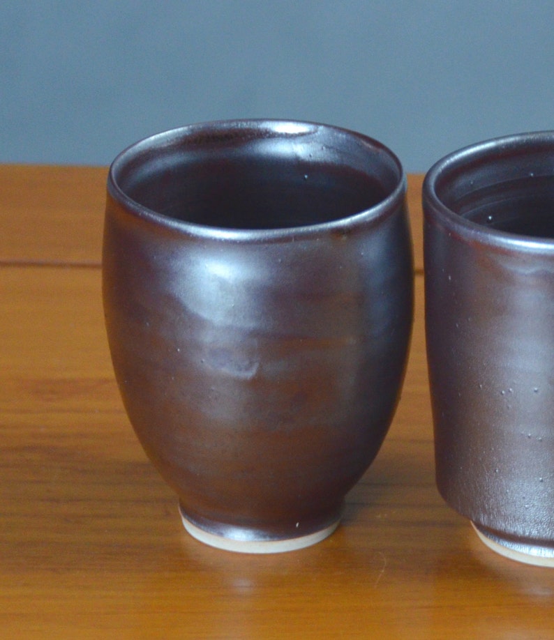 Silver Handleless Cup Hand Thrown Porcelain Pottery Tumbler - Etsy