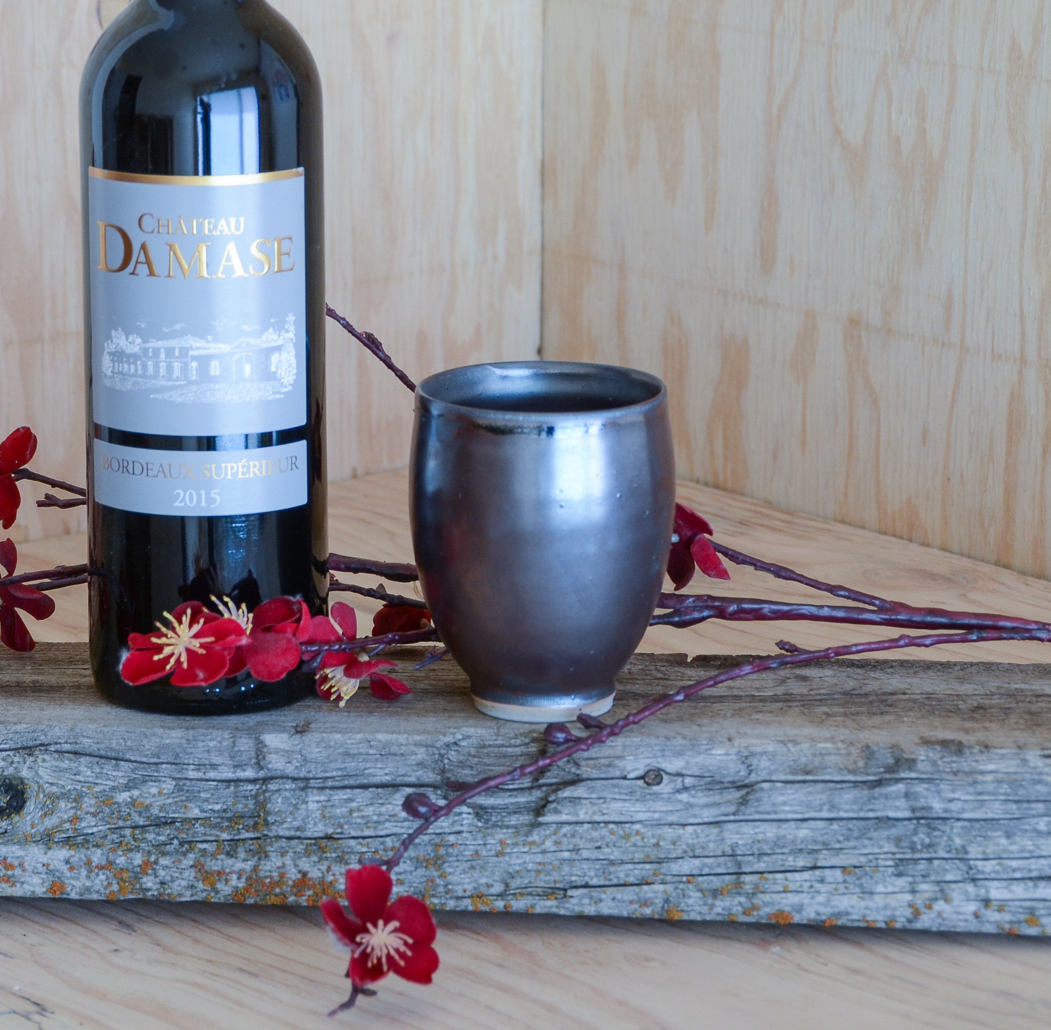 Silver Handleless Cup Hand Thrown Porcelain Pottery Tumbler - Etsy