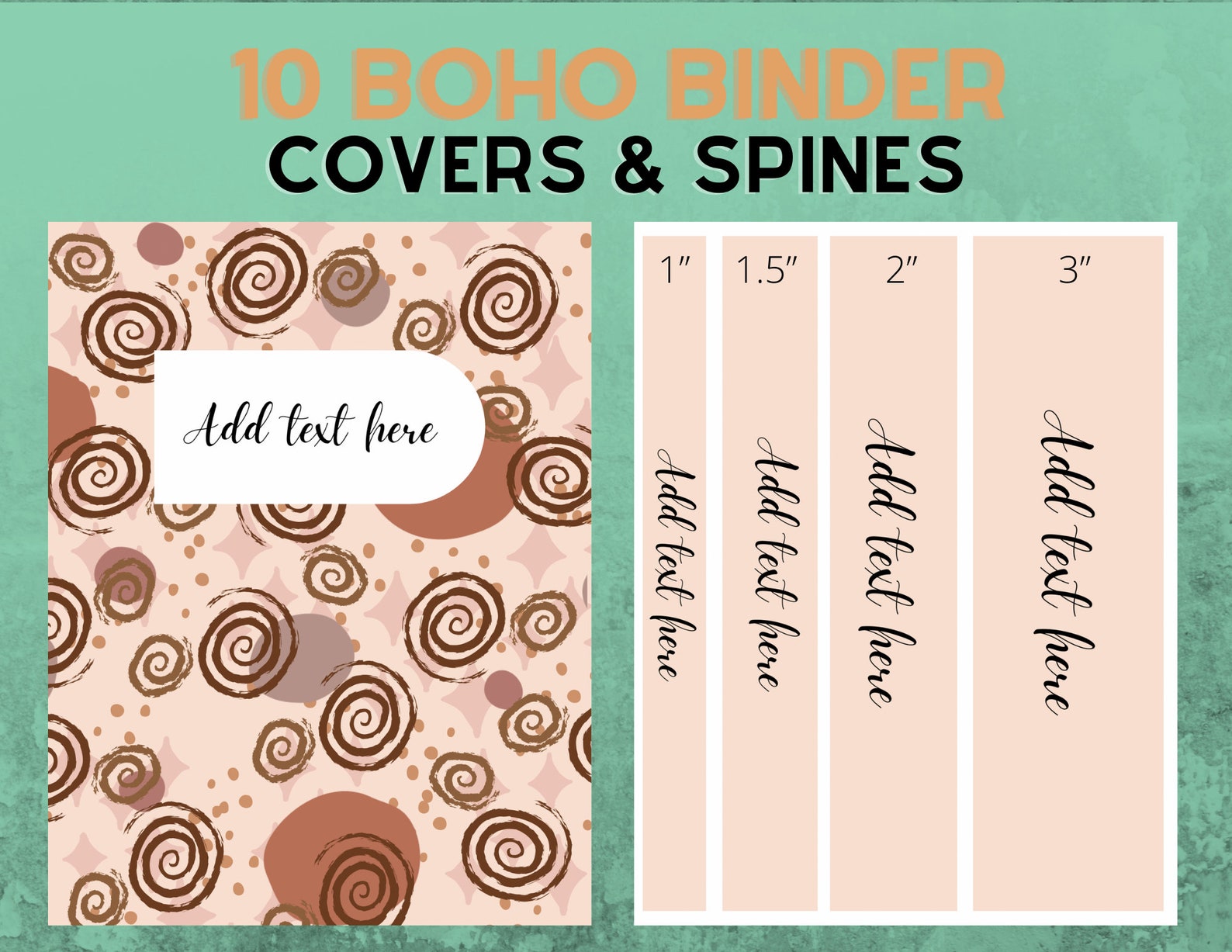 Boho Binder Covers and Spines Canva Templates - Editable - Teacher ...