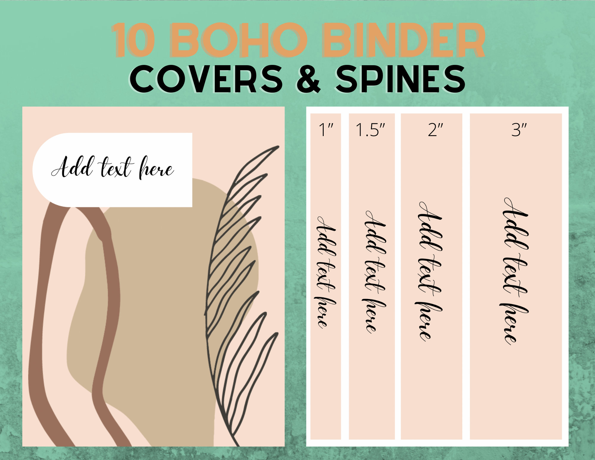 Boho Binder Covers and Spines Canva Templates - Editable - Teacher ...