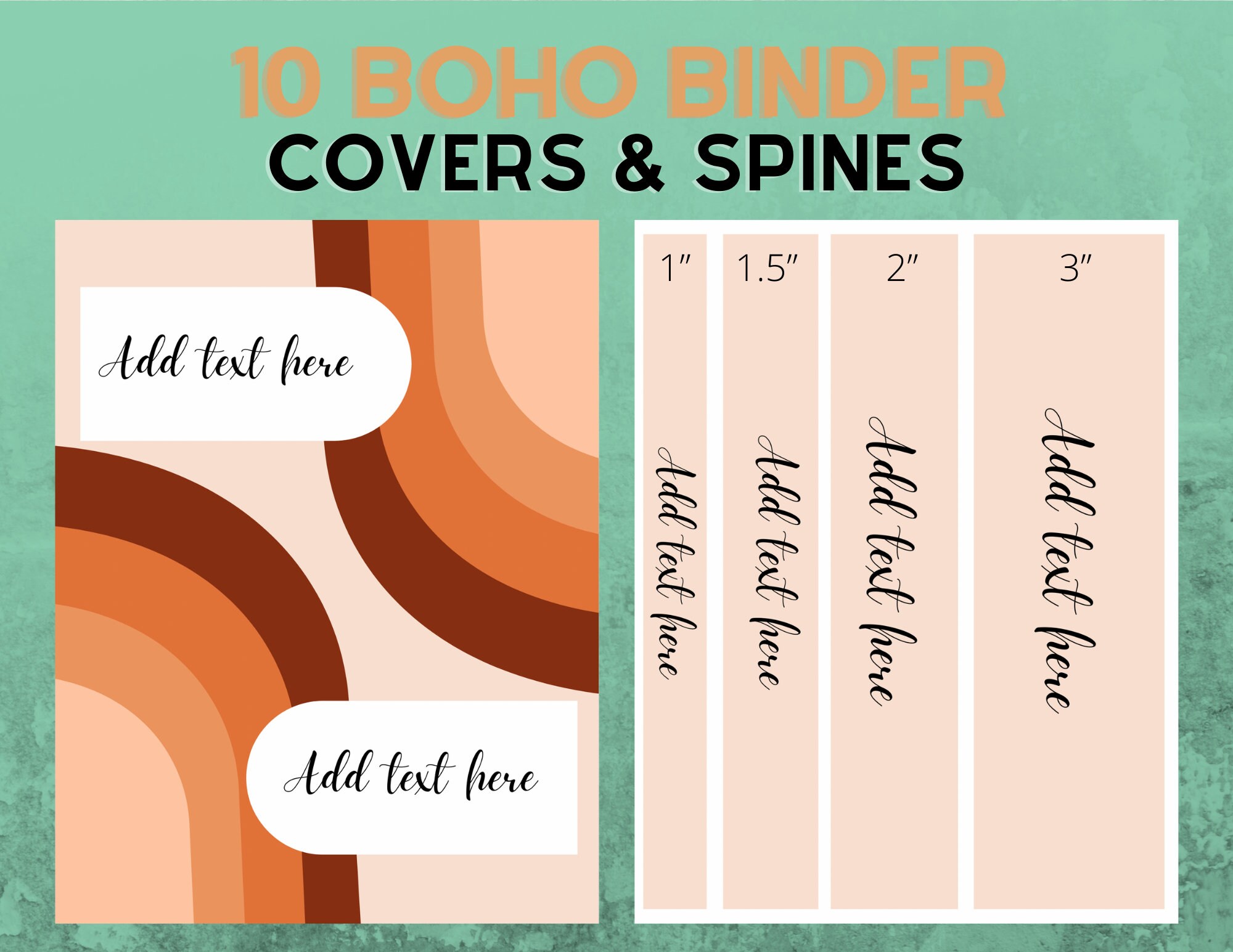 Boho Binder Covers and Spines Canva Templates - Editable - Teacher ...