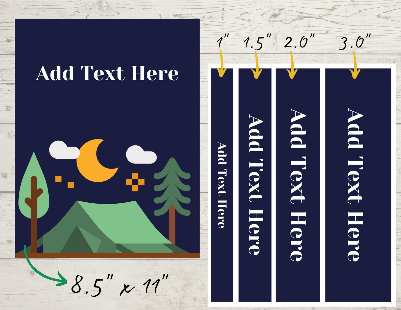 Camping Theme Binder Covers and Spines Canva Template - Editable ...