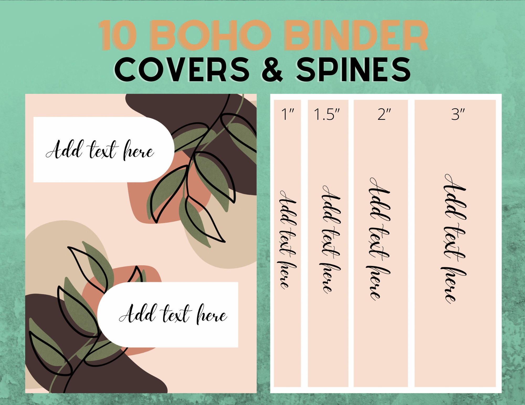 Boho Binder Covers and Spines Canva Templates - Editable - Teacher ...