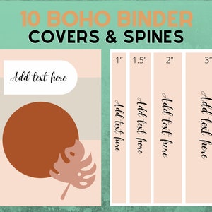 Boho Binder Covers and Spines Canva Templates - Editable - Teacher ...