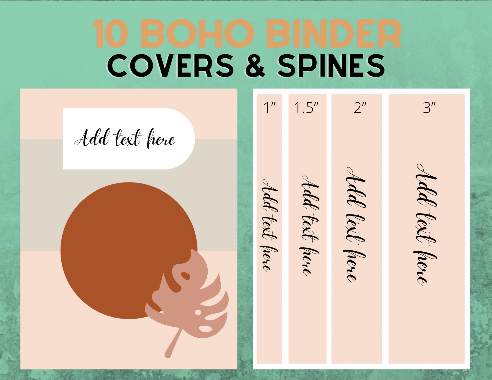 Boho Binder Covers and Spines Canva Templates - Editable - Teacher ...