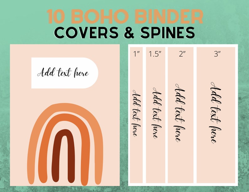 Boho Binder Covers and Spines Canva Templates - Editable - Teacher ...