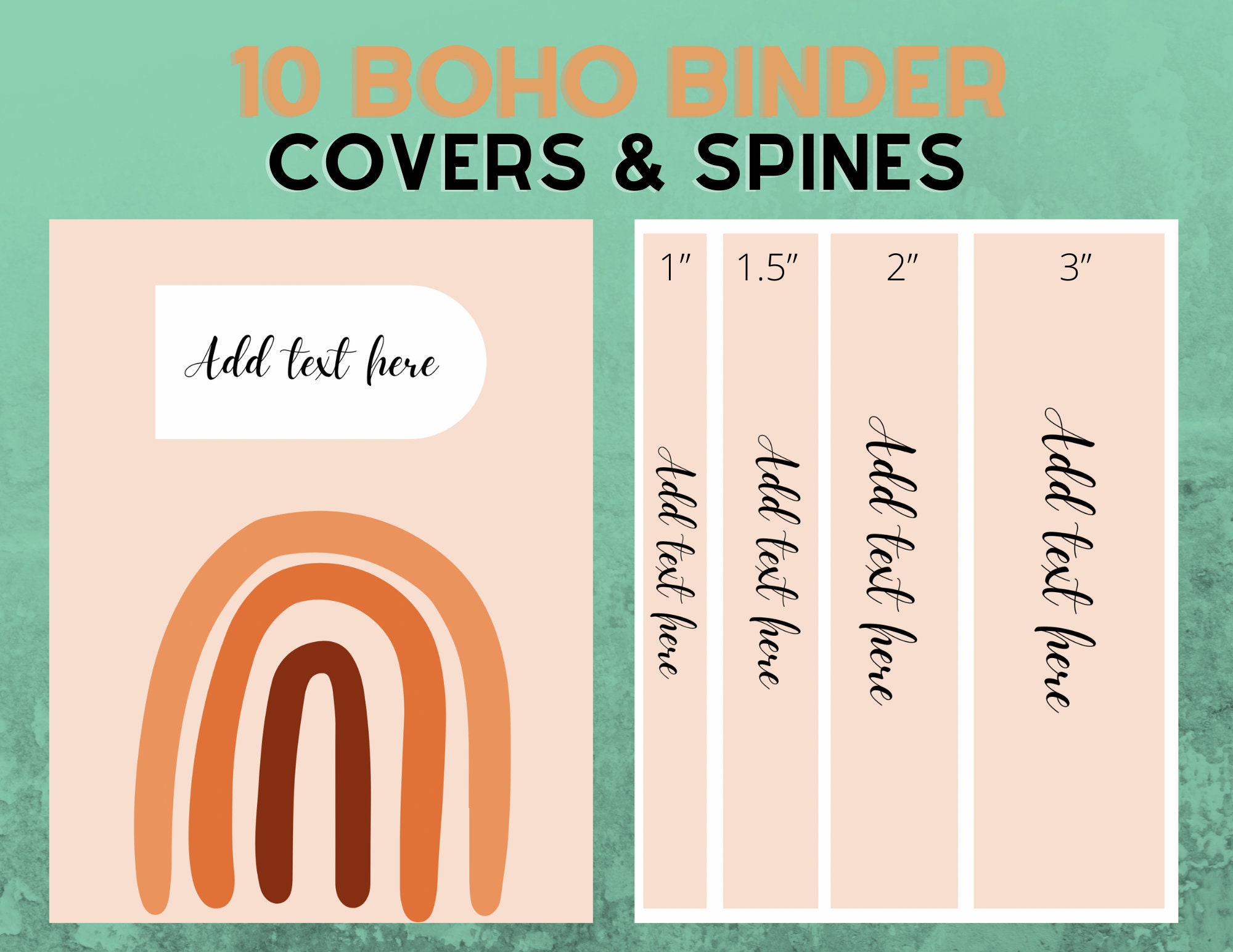 Boho Binder Covers and Spines Canva Templates - Editable - Teacher ...