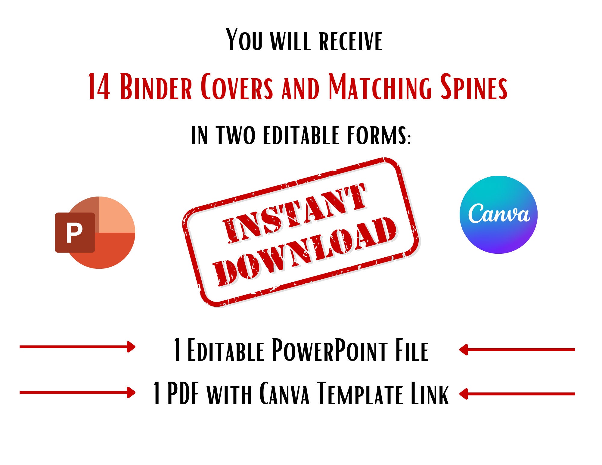 Colorful Binder Covers and Spines - Editable in Canva and Powerpoint ...
