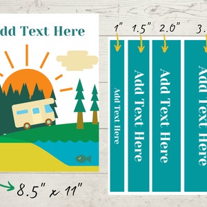 Camping Theme Binder Covers and Spines Canva Template - Editable ...