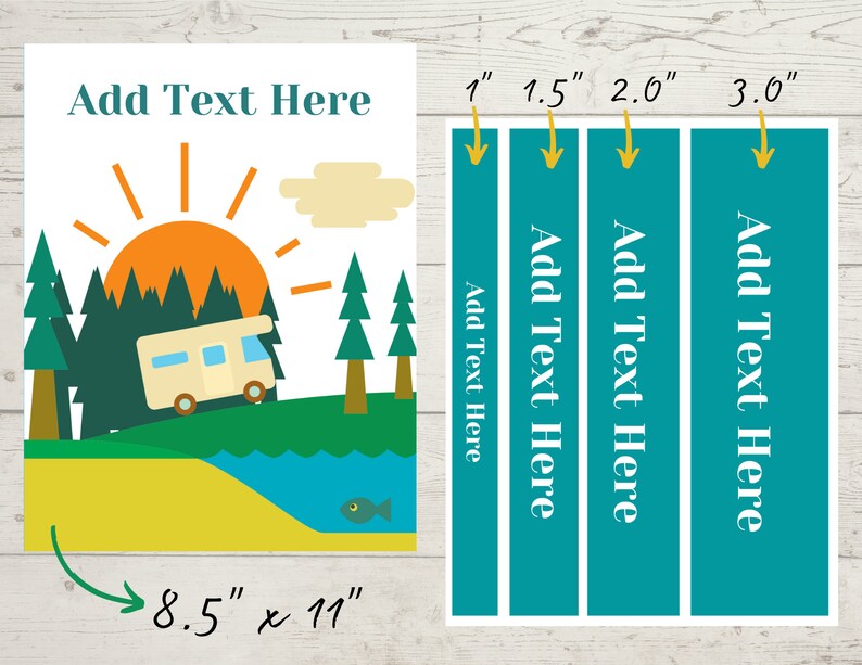 Camping Theme Binder Covers and Spines Canva Template - Editable ...