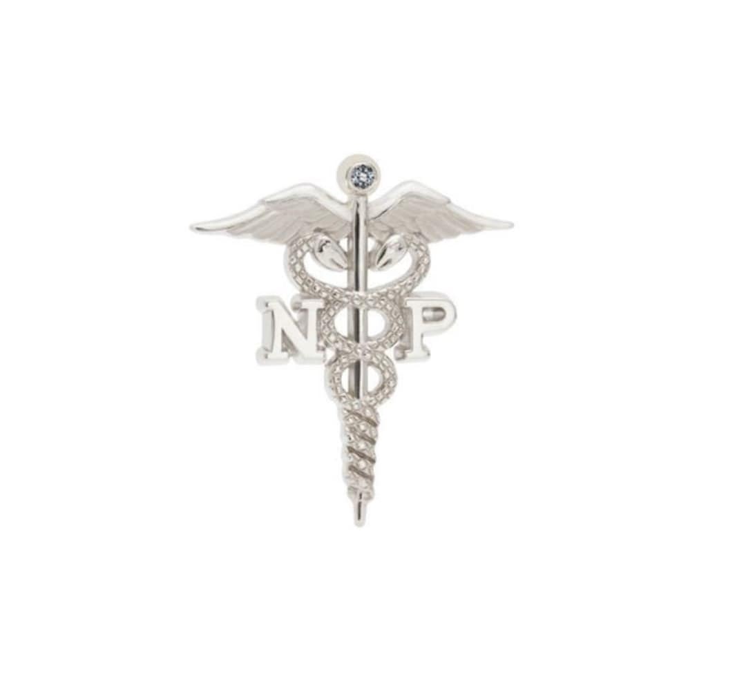 Nurse Practitioner Lapel Pin, Charm or Necklace in Sterling Silver, 10K ...